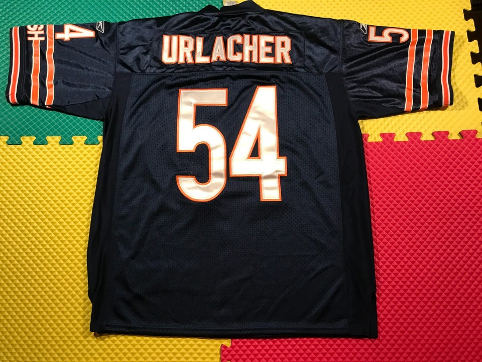 Brian Urlacher Chicago Bears #54 Reebok On Field Black Sewn Jersey Men ...