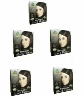 Henna Mehndi Natural Black Colour Marhaba x 50 sachets (10 Boxes) | eBay UK