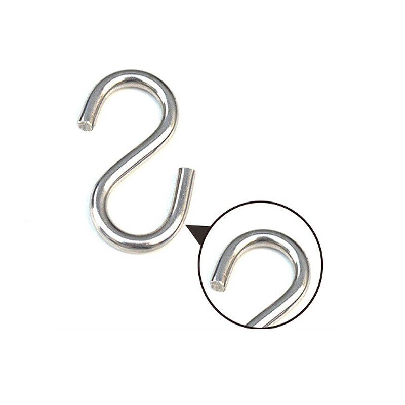 S Hooks Garden Hooks 304 Stainless Steel Hanging Rail Hooks Heavy Duty ...