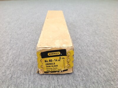 2 Stanley Chisels Thin Blade No.60 1/4" in Original Box | eBay