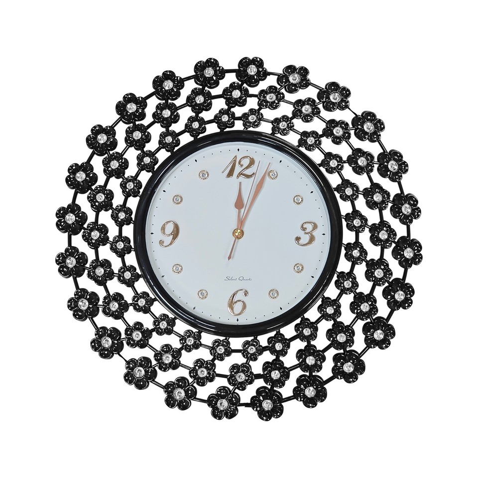 Vintage Large Wall Clock Analogue Time Quartz Decor Bedroom Kitchen ...