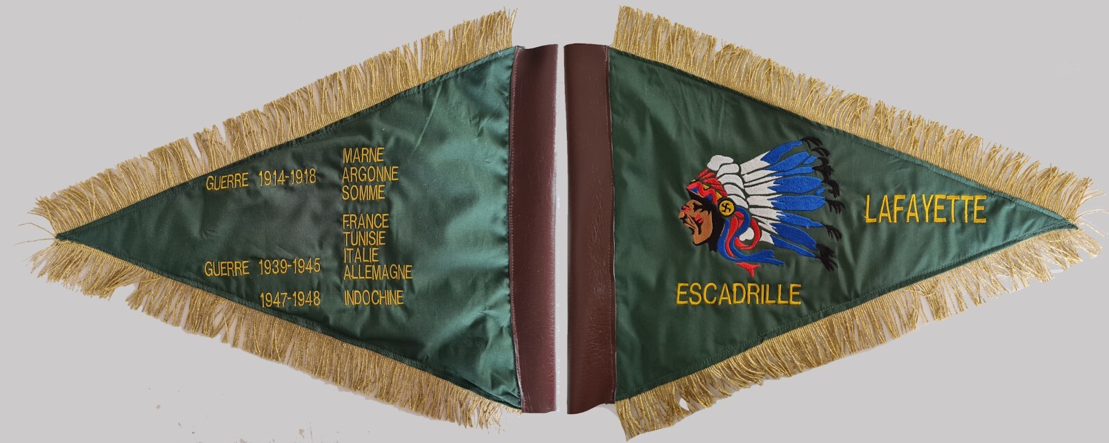 FANION souvenir brodé ESCADRILLE LAFAYETTE - Flagge Choose flag 1914 ...