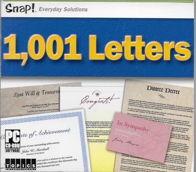 SNAP! 1,001 Letters by Topics 2003 Entertainment Platform : Windows 98 ...