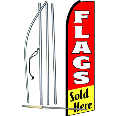 Flags Sold Here Flag with Flag Pole and Spike | eBay