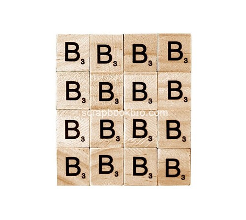 20X Wooden Alphabet Scrabble Tiles Letter B Crafts Wood Coasters ...