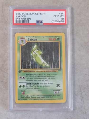 PSA 10 1999 Pokemon German Safcon #54 Metapod 1st Edition #54 Card | eBay
