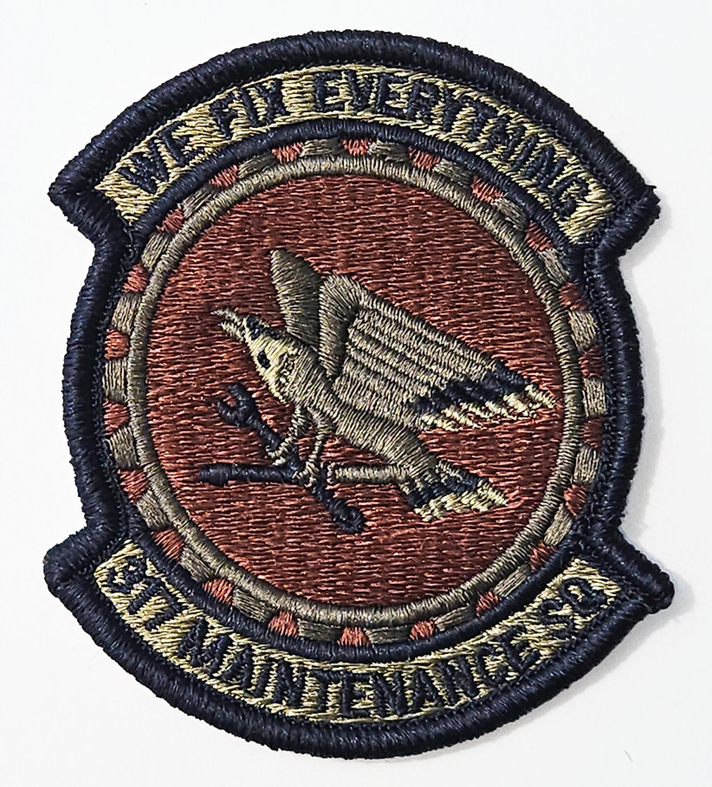 Air Force 317th Maintenance Squadron Spice Brown Hook Back Patch | eBay