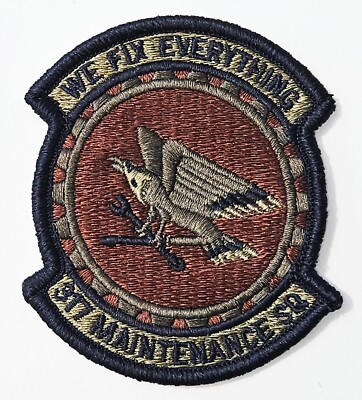 Air Force 317th Maintenance Squadron Spice Brown Hook Back Patch | eBay