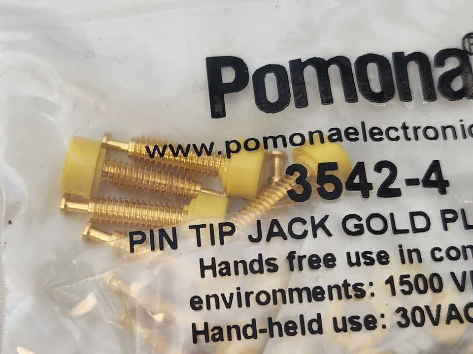 Pomona 3542-4 Yellow Pin Tip Jack Gold PL Pack Of 10 New open box. | eBay