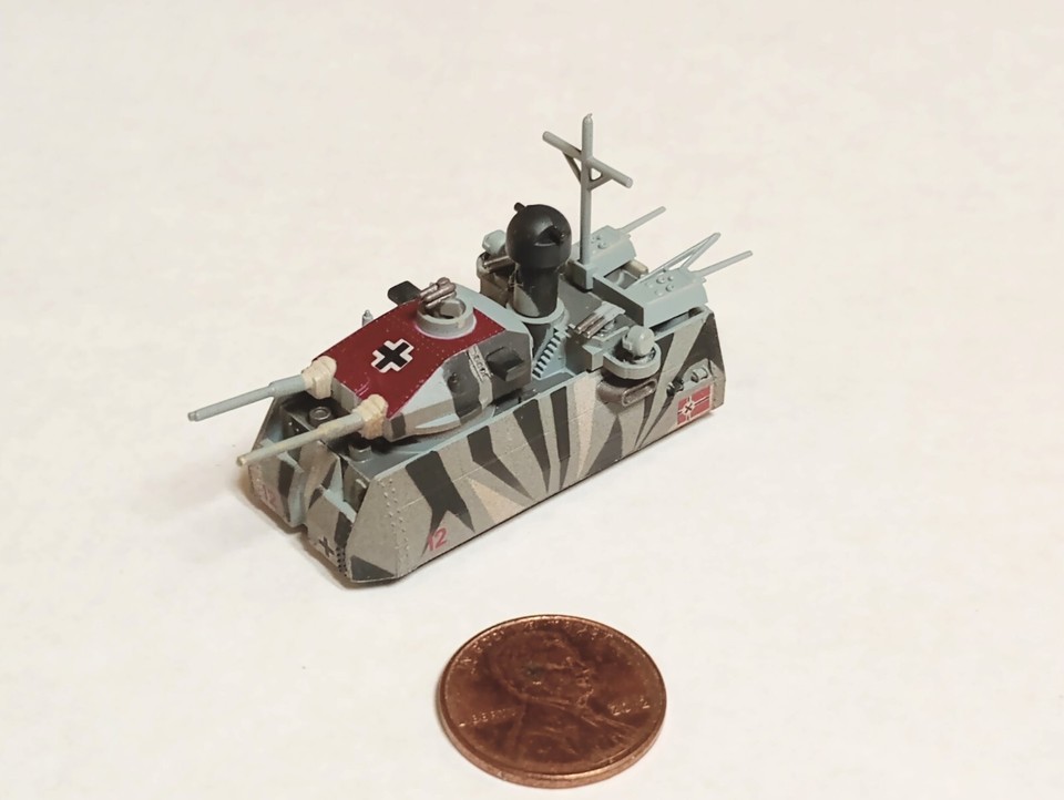 Takara Fantastic Weapon P1000 Ratte tank - German Navy Dazzle painting ...