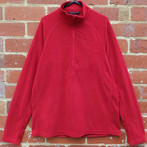 MACPAC MAC PAC Mens Red Polyester Fleece Zip Jumper Sweater Jacket ...