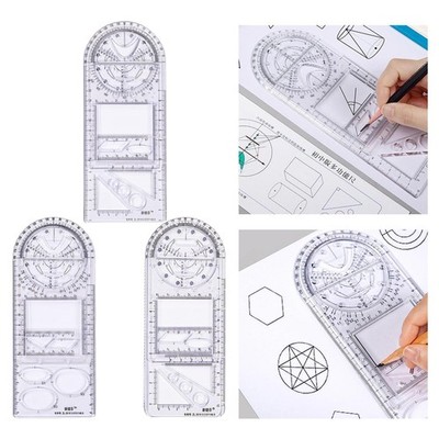 Multifunctional Drawing Ruler Multi Function plastic Tool For Studen ...