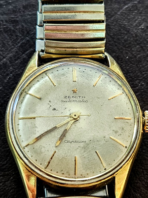 VINTAGE ZENITH CAPTAIN GOLD 25J AUTOMATIC CHRONOMETER WATCH RUNNING | eBay