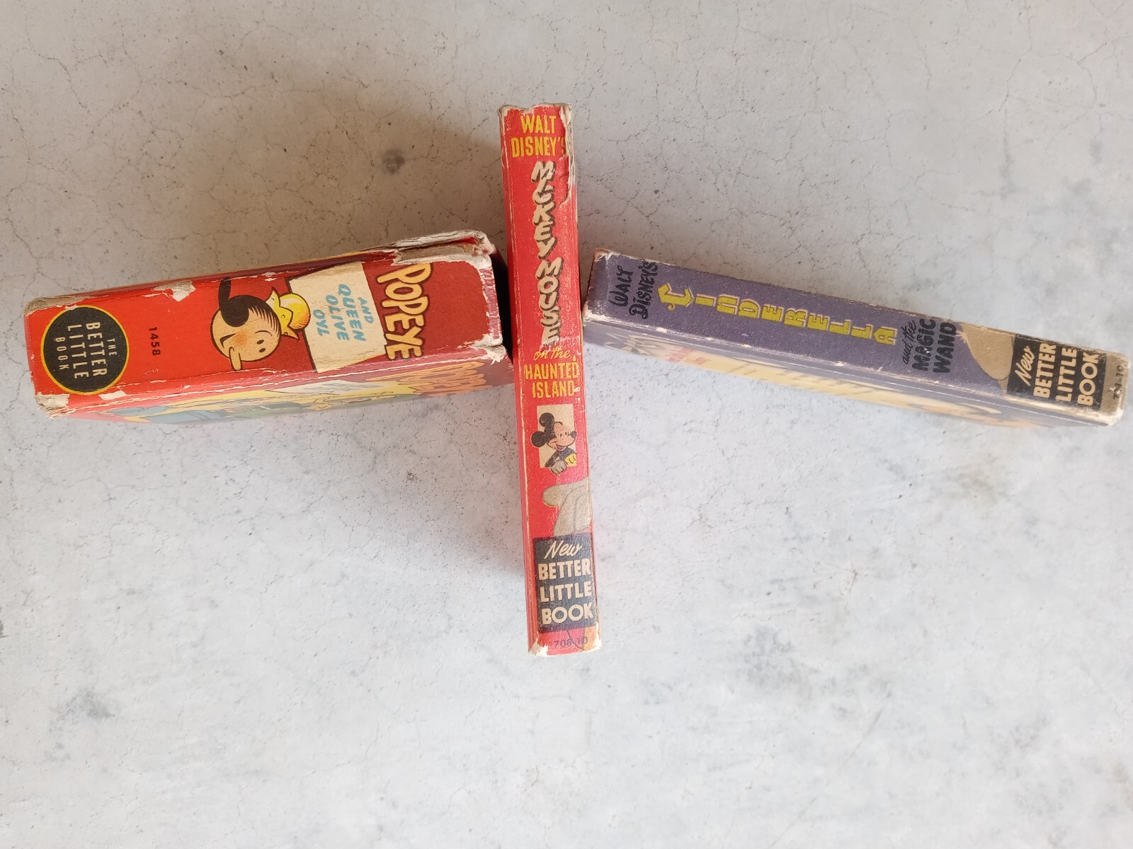 3 Little Books Popeye, Mickey Mouse & Cinderella | eBay