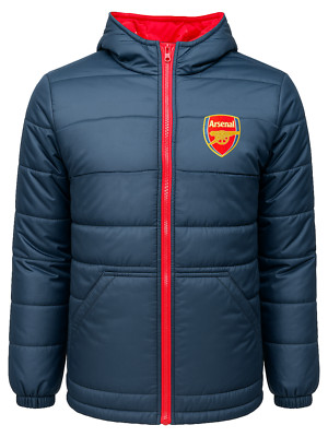 Official Rhinox Arsenal FC Football Puffer Jacket - Sizes: YS, YM, YL ...