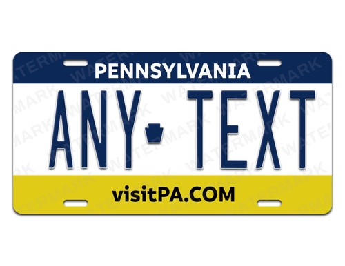 Personalized Pennsylvania License Plate "ANY TEXT" Custom PA Novelty ...