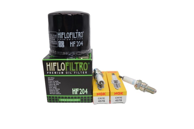 Kawasaki KFX700 Engine Tune Up 2 NGK Spark Plugs Oil Filter KFX 700 ...