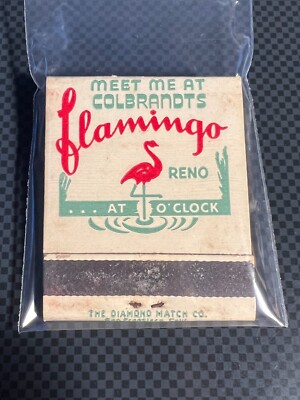 VINTAGE MATCHBOOK - FLAMINGO HOTEL & CASINO - COLBRANDTS - RENO, NV ...