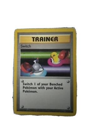 1999 Pokemon BASE SET TRAINER SWITCH shawdowless 95/102 MINT CONDITION ...