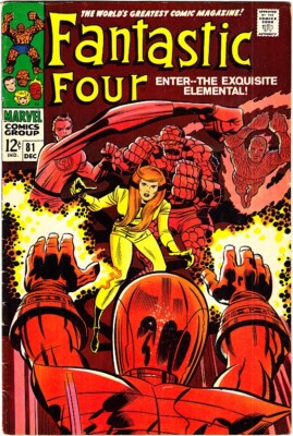 FANTASTIC FOUR #81 VG/FN Signed 2X Jack Kirby/Joe Sinnott 1968 Crystal ...
