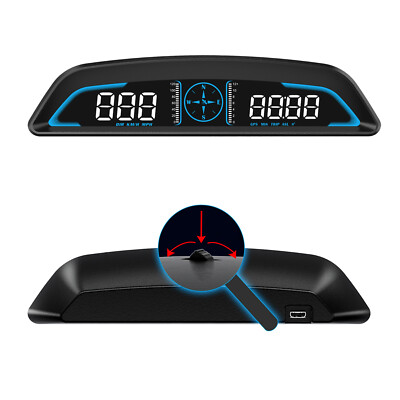 Car Digital GPS Speedometer Satellite Altimeter HUD Speeding Warning ...