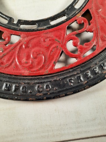 Antique IDEAL STOVER MFG Round 15 3/4" Cast Iron Heat Grate Register ...
