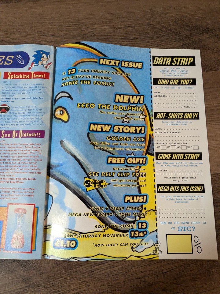 Sonic the Hedgehog: Sonic the Comic #12 - Fleetway UK - Sega Video Game ...