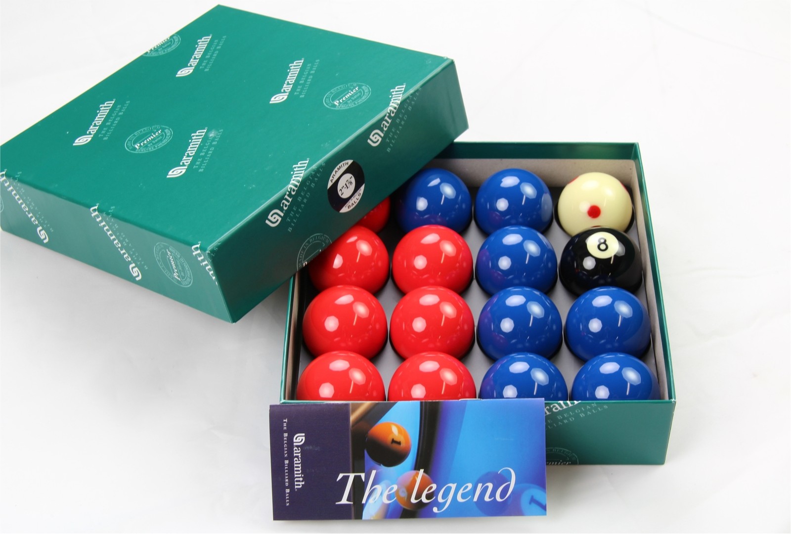 Aramith LEAGUE Edition RED & BLUE Pool Balls - PRO CUP Spotted Cue Ball ...