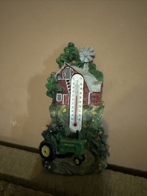 John Deere wall thermometer Resin Tractor Barn Farm | eBay