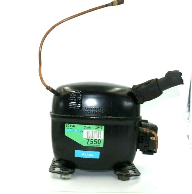 Danfoss Compressor 1/2hp+ Sc15g 134a 104g7550, 195b0099 110v/1ph/60hz ...