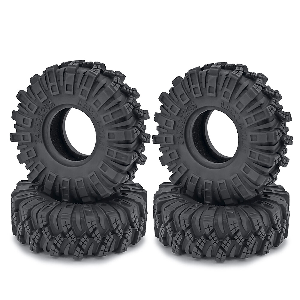 FLYXM Rubber 1.0" Super Swamper Mud Wheel Tire for RC 1:24 Axial SCX24 ...