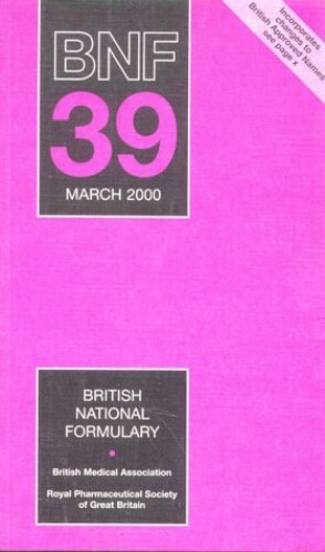 British National Formulary Vol 39: March 2000 Paperback Book The Fast ...