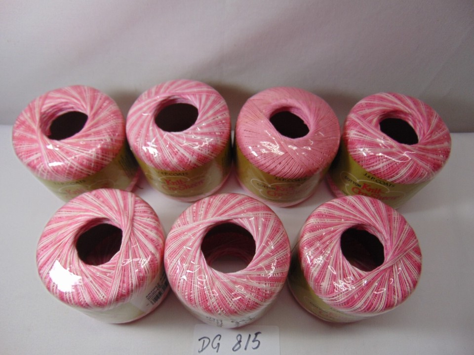 J&P Coats Knit-Cro-Sheen Thread Color 15 Pink 150 yards Mercerized ...