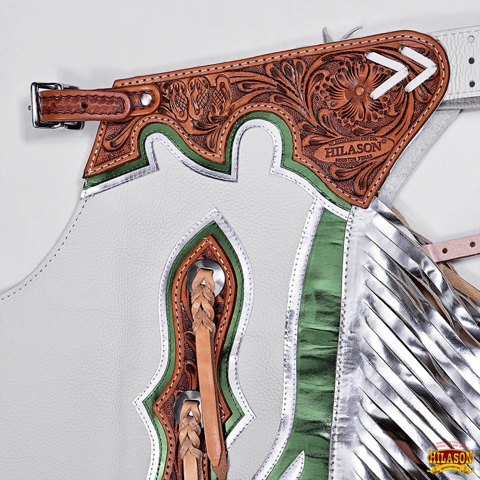 HILASON Western Horse Bull Riding Genuine Leather Rodeo Chaps | for Men ...