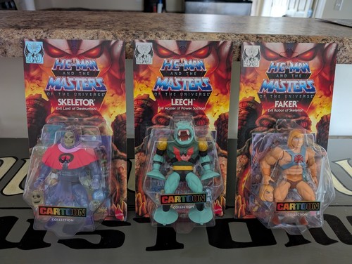 MOTU ORIGINS CARTOON COLLECTION LEECH FAKER INVISIBLE SKELETOR MATTEL ...