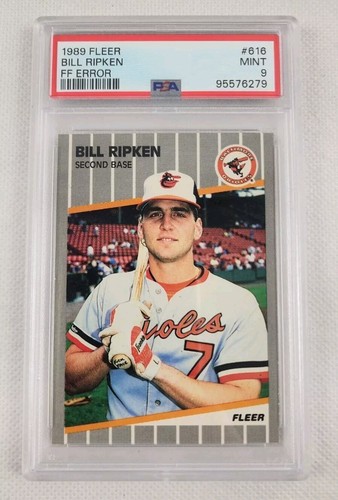 1989 Fleer #616 Bill Billy Ripken FF Error Card PSA 9 Mint F*** Face ...