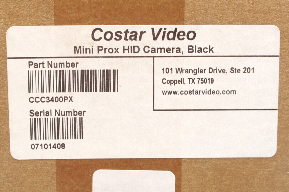 Costar Videos CCC3400PX High Definition Height Strip Camera | eBay