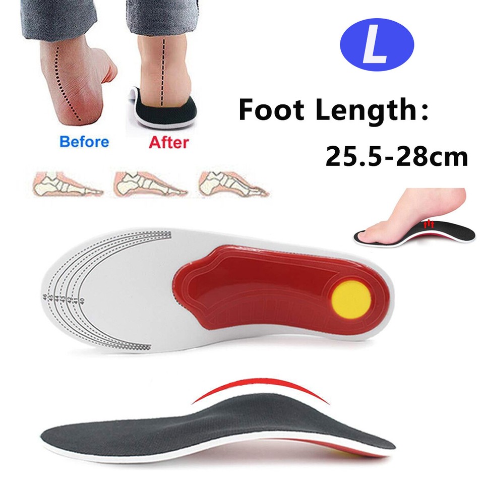 Men Insoles Gel Orthotic Running Insert Shoe Pad Arch Support Heel ...