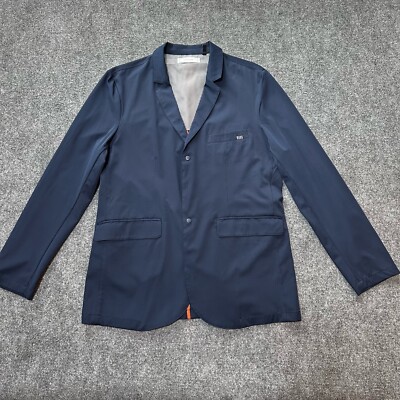 Five Four Jacket Mens Large Blue Snap Button Lightweight Nylon RN ...