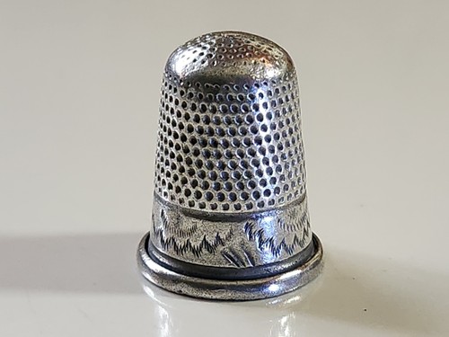 Antique Sterling Silver Thimble Made in England c1860's-70's No holes ...