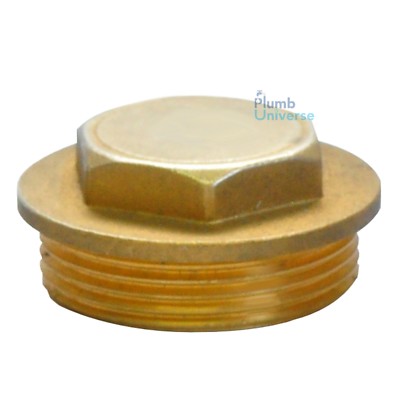 Brass Flanged Plug Male Stop End Cap Threaded BSP 1/8",1/4"/,3/8",1/2 ...