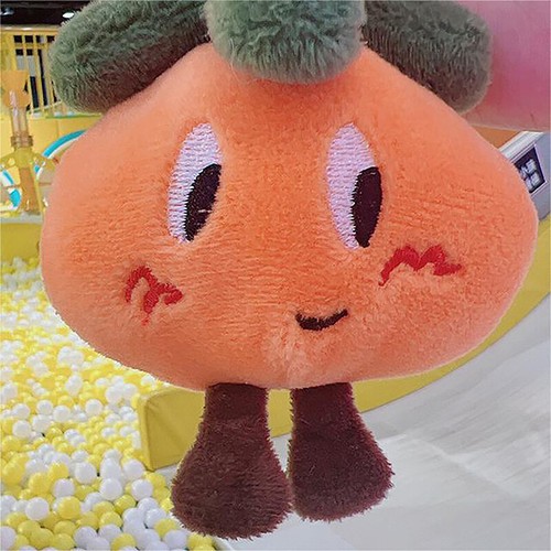 13cm Kawaii Soft Mandarin Orange Keychain Plush Pendant Keychain DIY ...