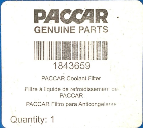 1843659PE 1843659 LFW4686XL WF2122 B5088 DBC4785 Paccar Coolant Filter ...