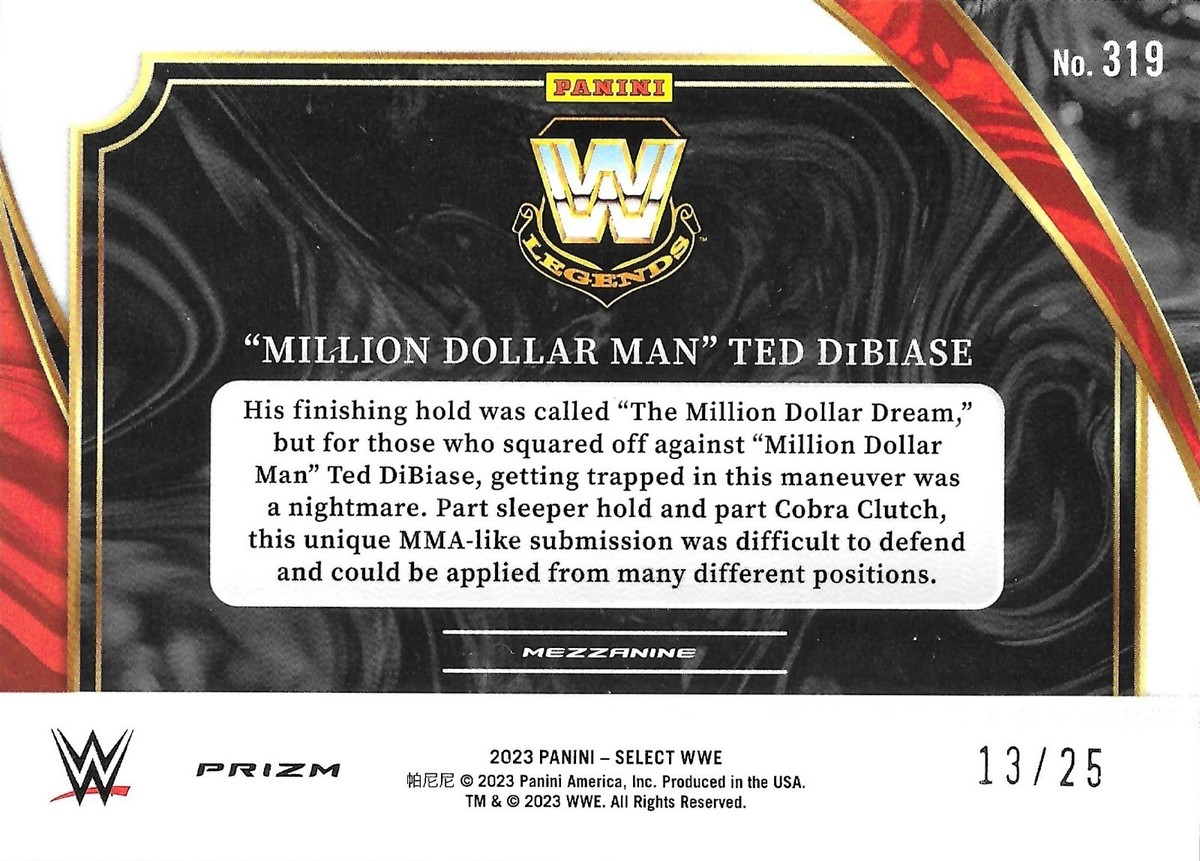 Ted Dibiase Wwe 13 2023 Select WWE "Million Dollar Man" Ted DiBiase