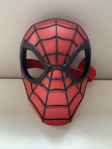 OSFA Spiderman hard plastic face mask red Marvel/Hasbro Halloween ...