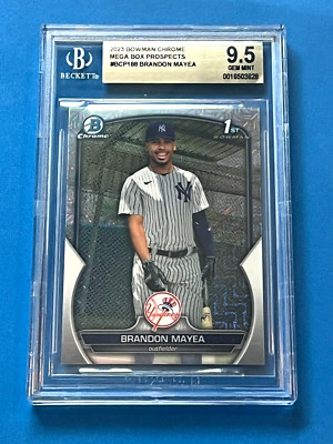 2023 1st Bowman Chrome Mega Box Brandon Mayea #BCP-188 BGS 9.5 GEM MINT ...