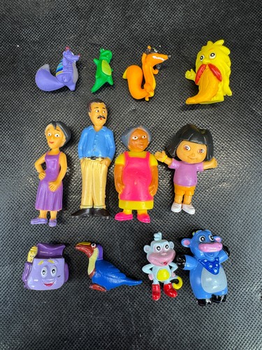 12 Pcs/Set Nickelodeon Dora The Explorer Mini PVC Toy Figures Cartoon ...