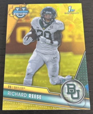 Richard Reese - 2023 Bowman Chrome University Sapphire - #83 - Yellow ...