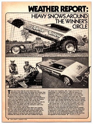 Original 1978 Car Craft Spotlight Full Page (8x11) Gene Snow Funny Car ...