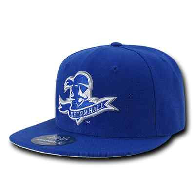Seton Hall University SHU Pirates NCAA Fitted Flat Bill Cap Hat RUNS ...